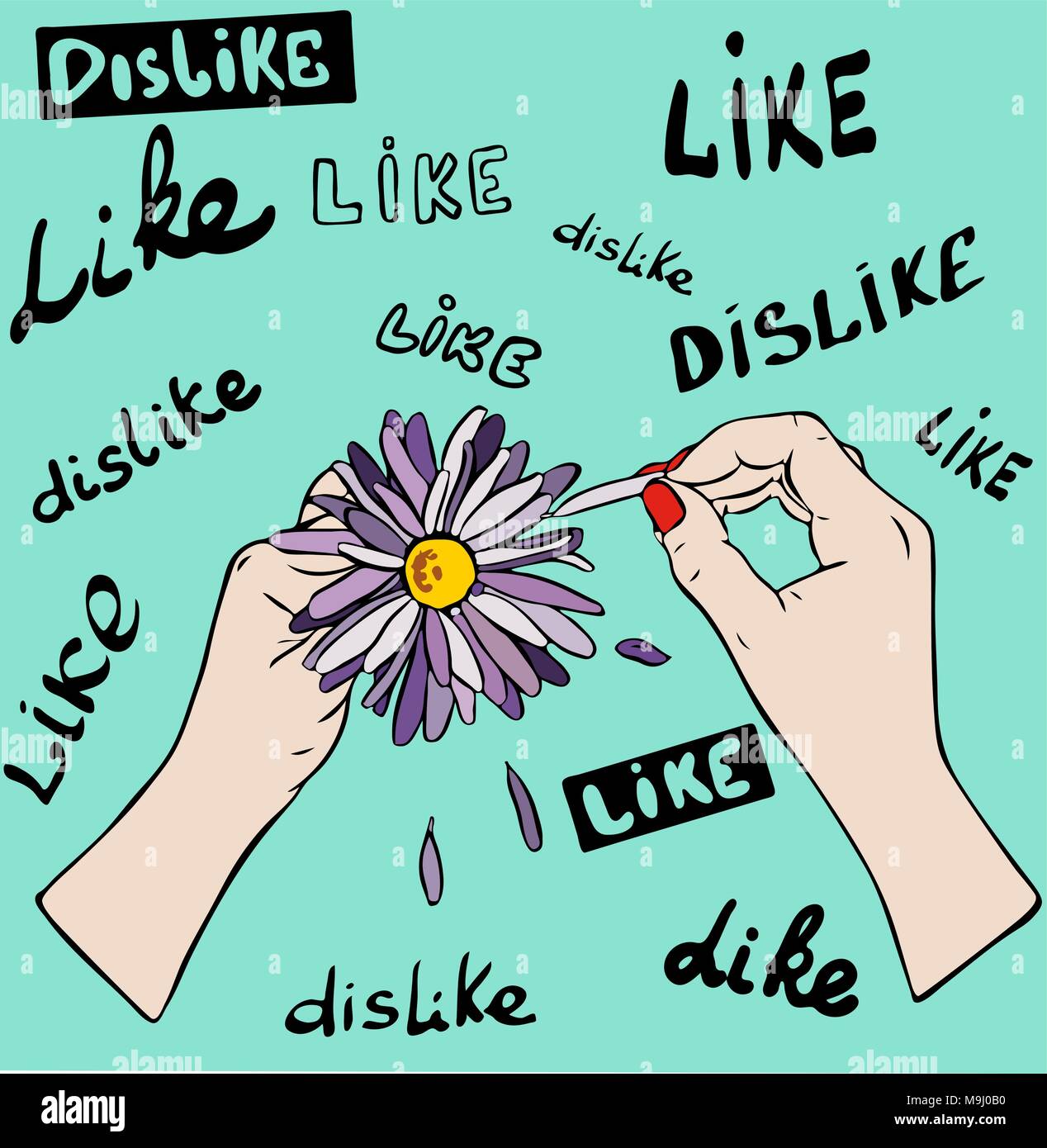 Finger like petals Stock Vector Images - Alamy