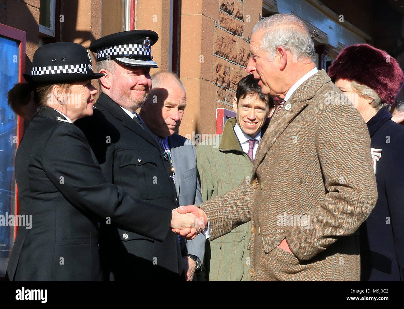 The Prince of Wales shakes the hand of Michelle Skeer, Chief Constable ...