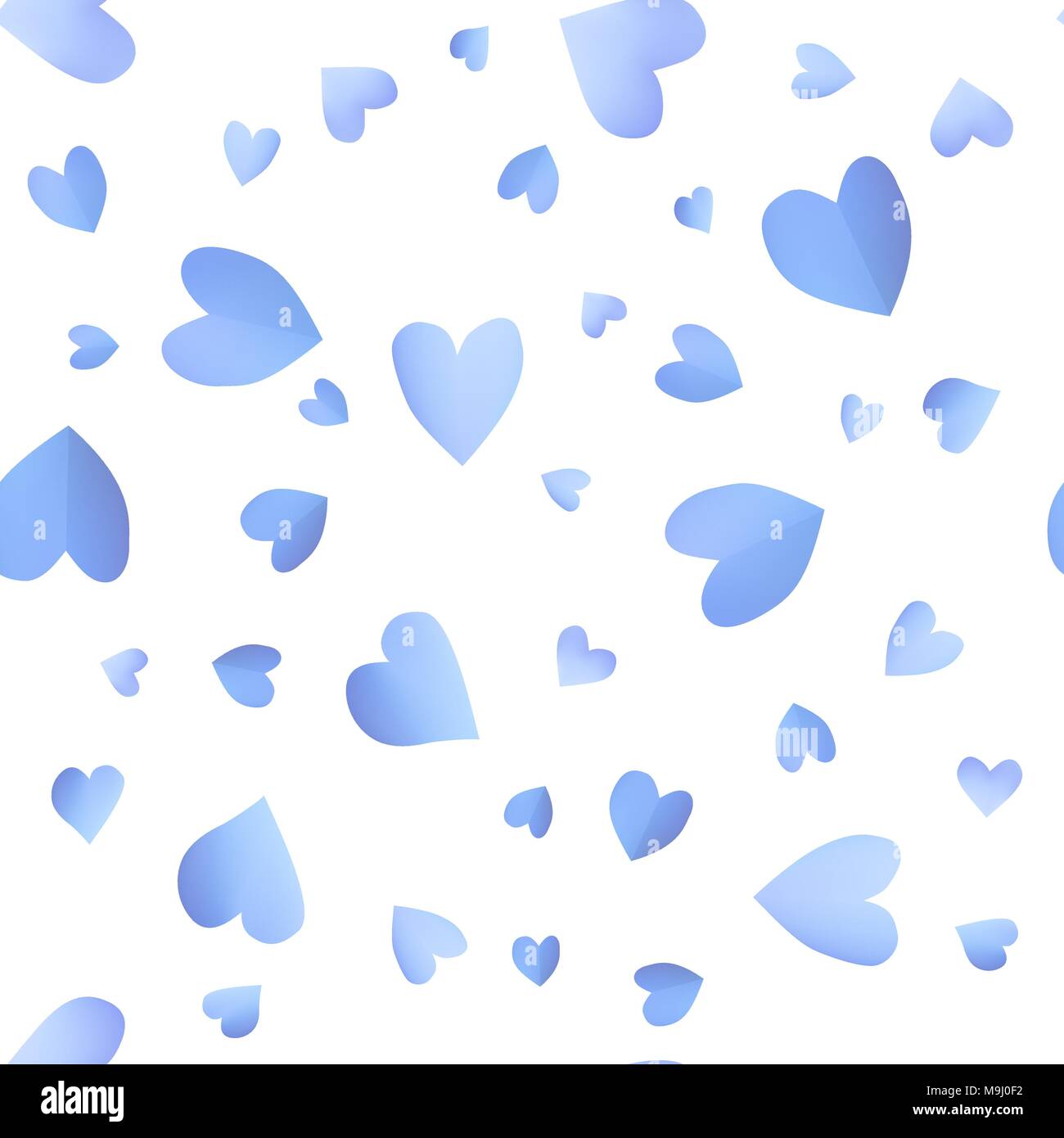 Seamless pattern background with blue hearts vector illustration Stock ...