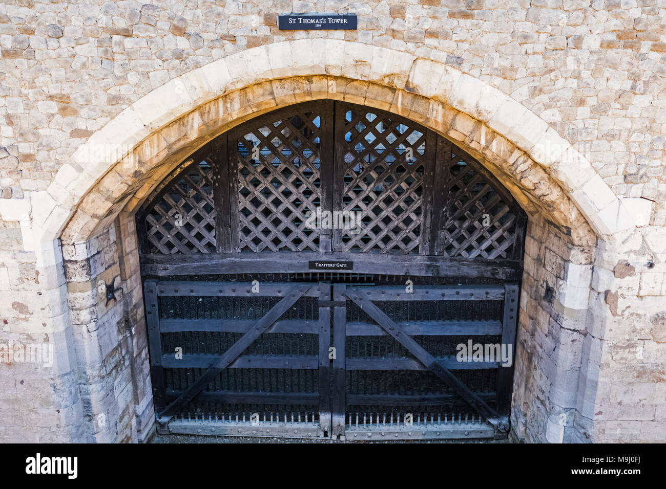 England, London, Tower of London, Traitors Gate Stock Photo - Alamy
