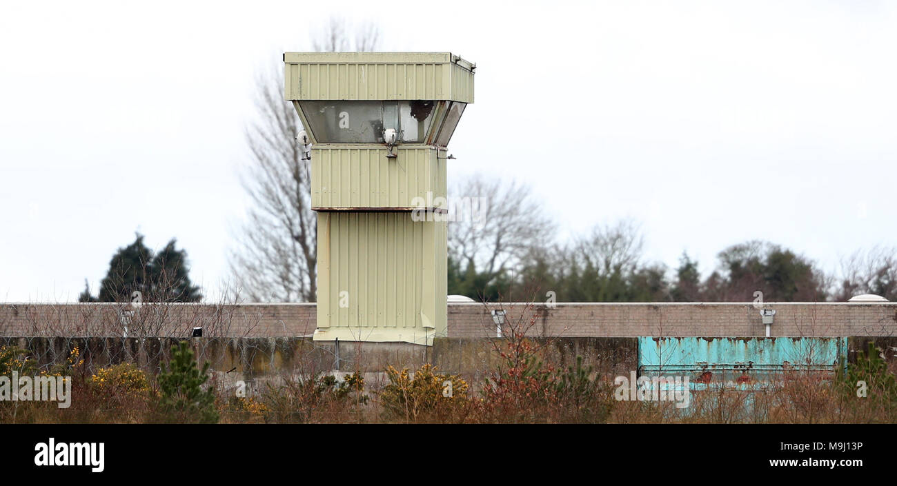 A stock picture of watch towers on the remnants of the former H Block ...