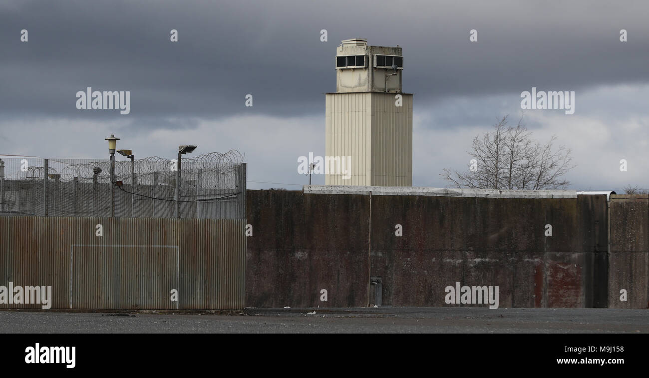 A stock picture of watch towers on the remnants of the former H Block ...