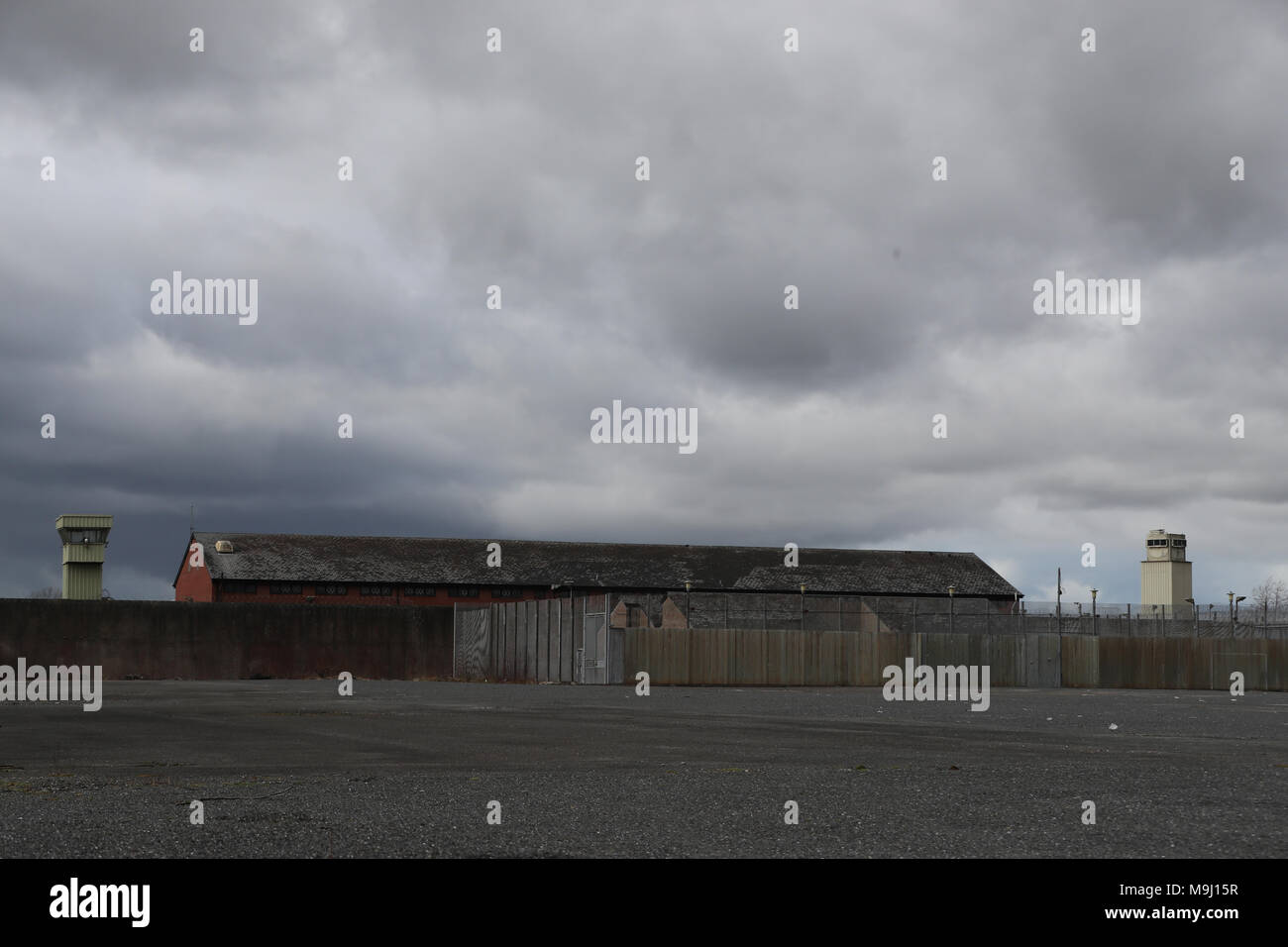 Buildings on remnants former h block maze prison long kesh hi-res stock ...