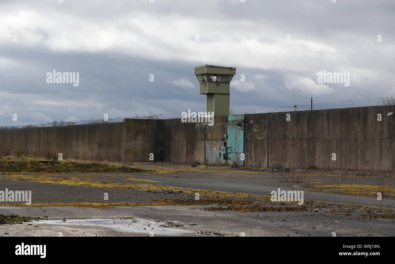 A stock picture of watch towers on the remnants of the former H Block ...