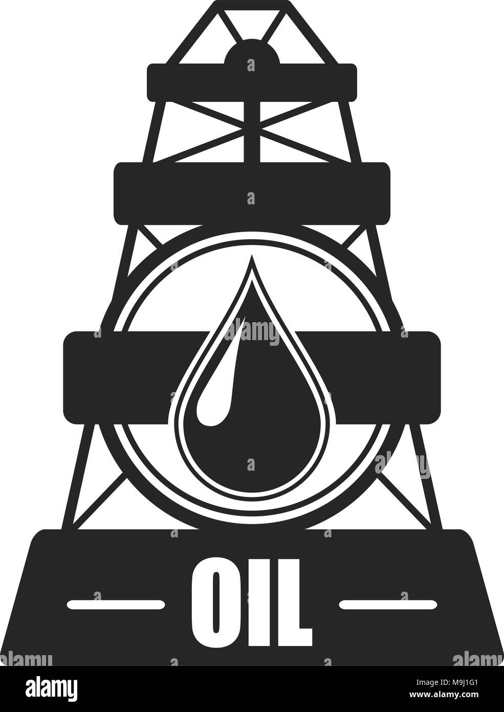 Oil Drilling Logo Industrial Oil And Gas Drilling Logo Design Vector
