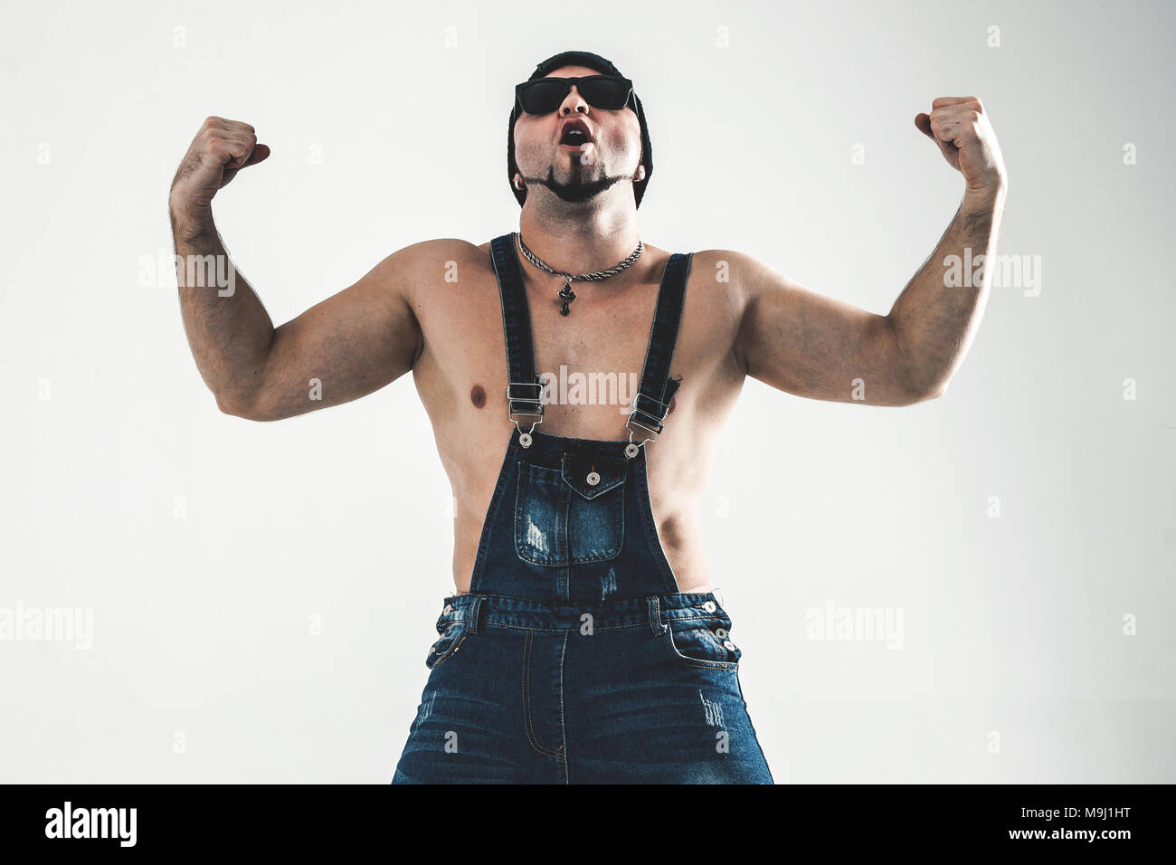 best rapper dancing break dance .photo on a light background Stock ...