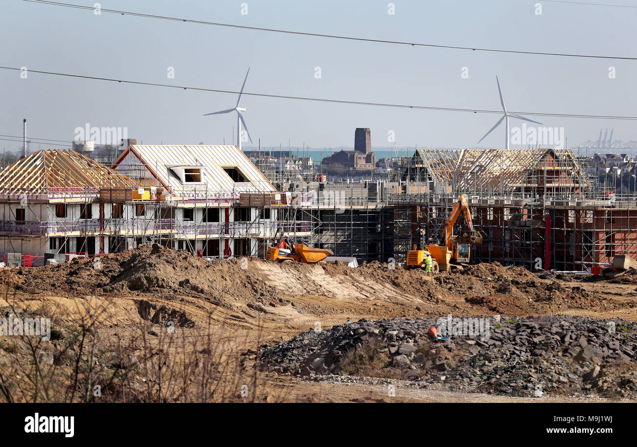 A view continued development ebbsfleet garden city hi-res stock ...