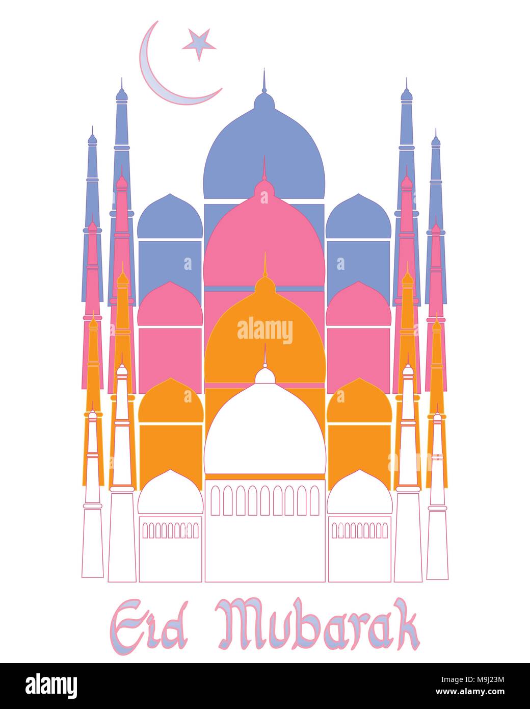 Islam blue buildings Stock Vector Images - Alamy