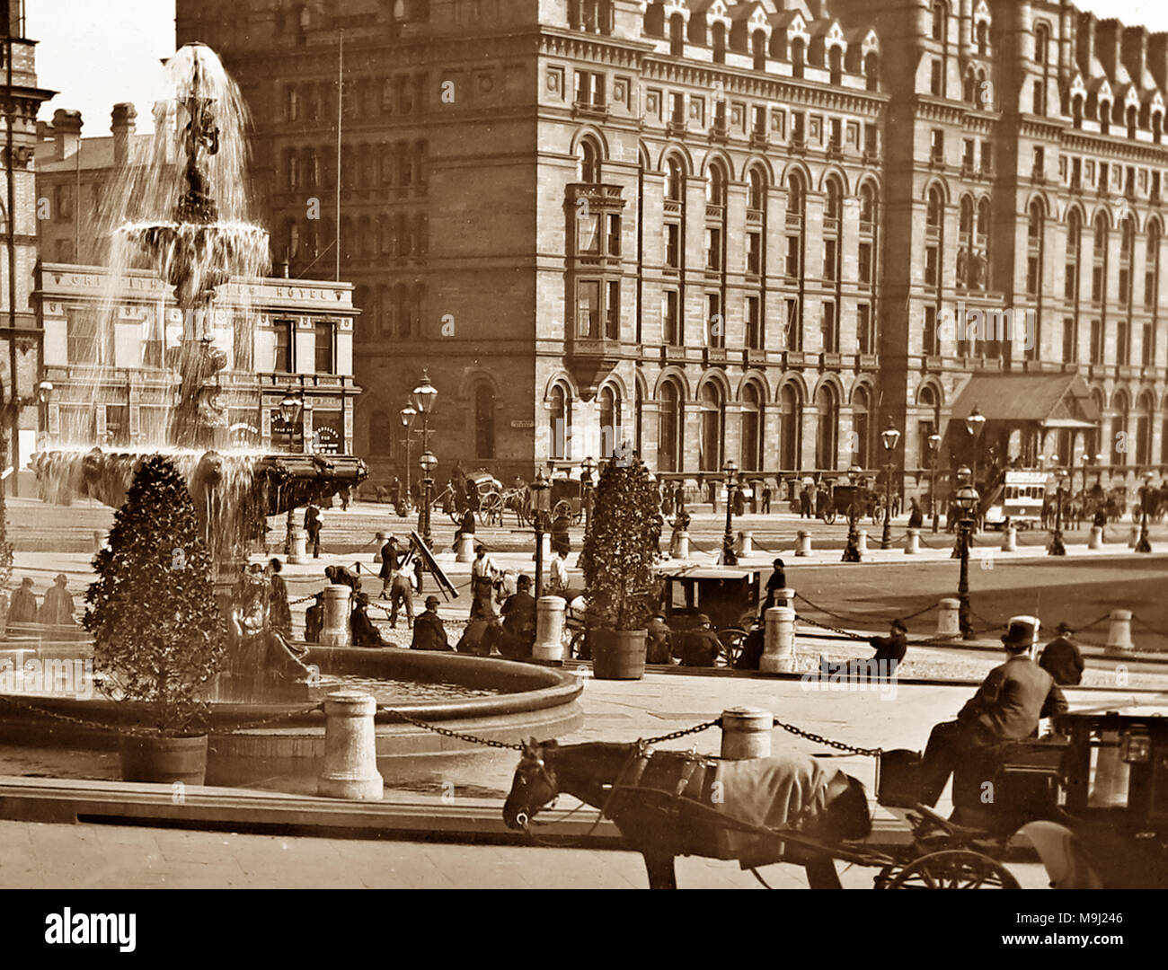 Lime Street, Liverpool, Victorian period Stock Photo - Alamy