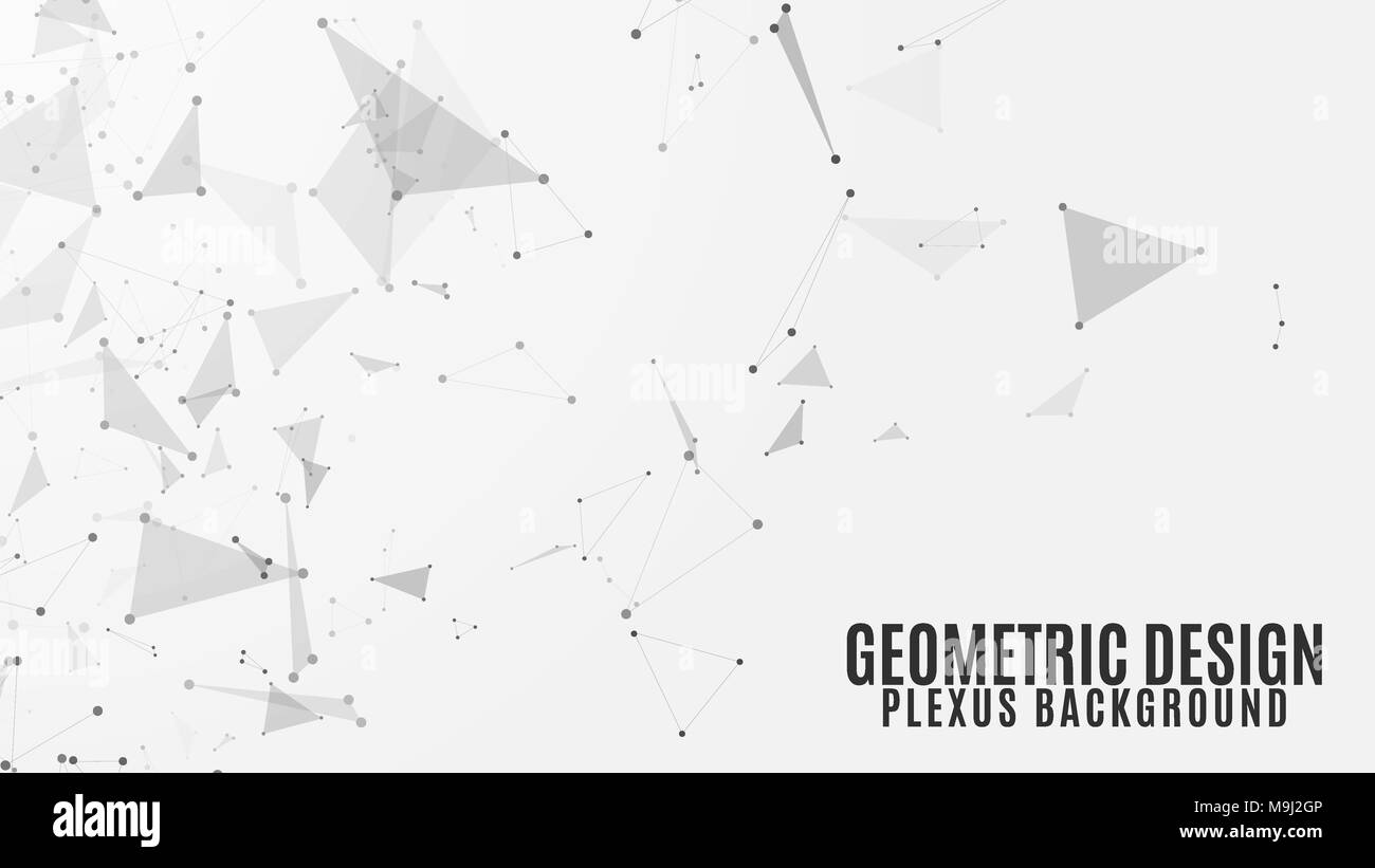 Geometric background of flying geometric particles on a white ...