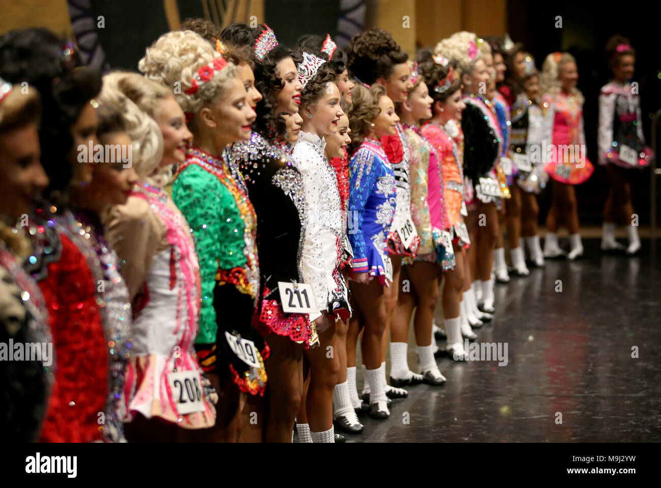 Dancers in the Girls 12-13 competition take part in the 48th World ...
