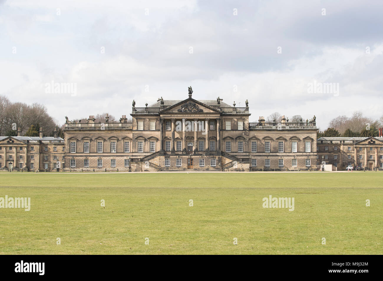 Exterior view of Wentworth Woodhouse in Rotherham, South Yorkshire, as ...