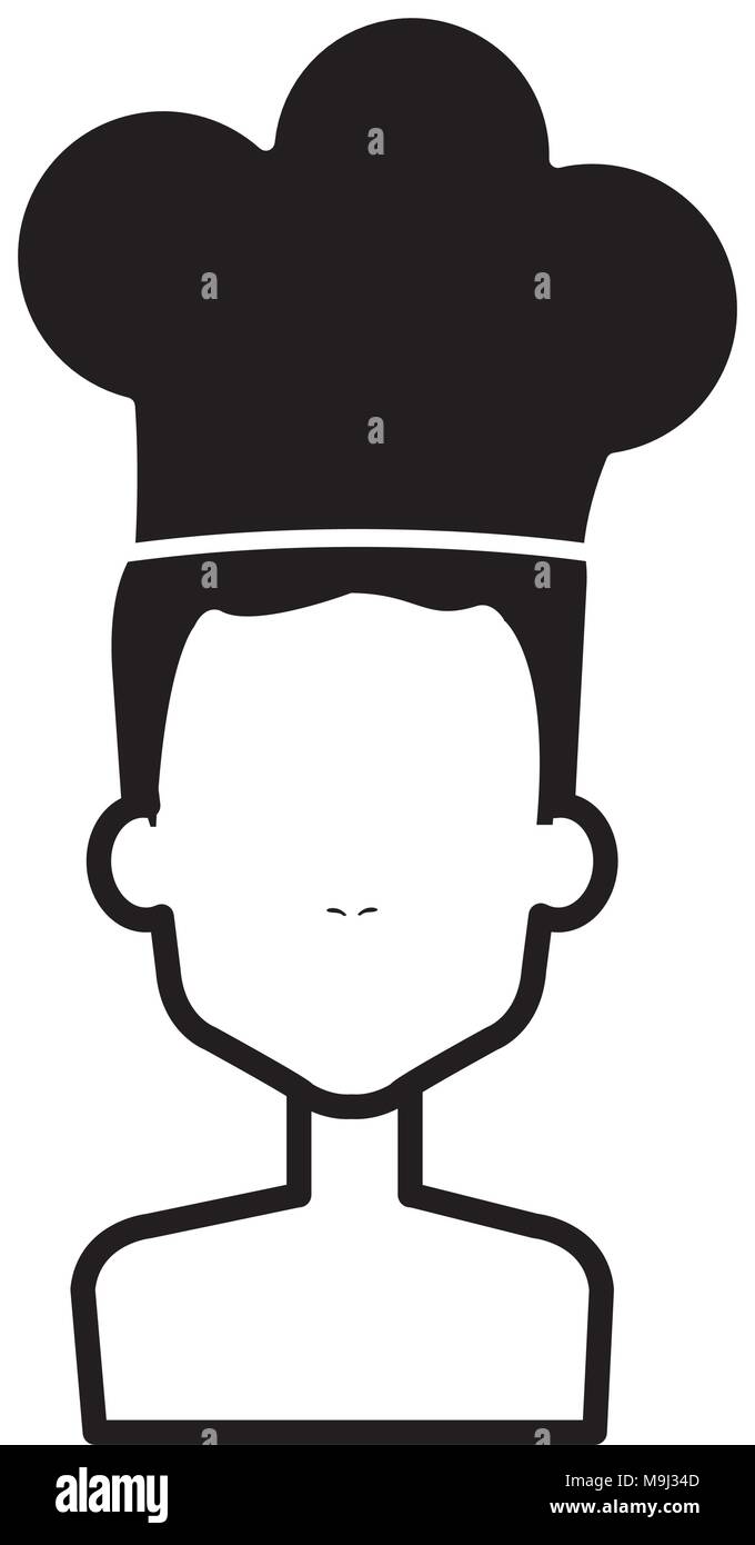 restaurant chef shirtless avatar character vector illustration design ...
