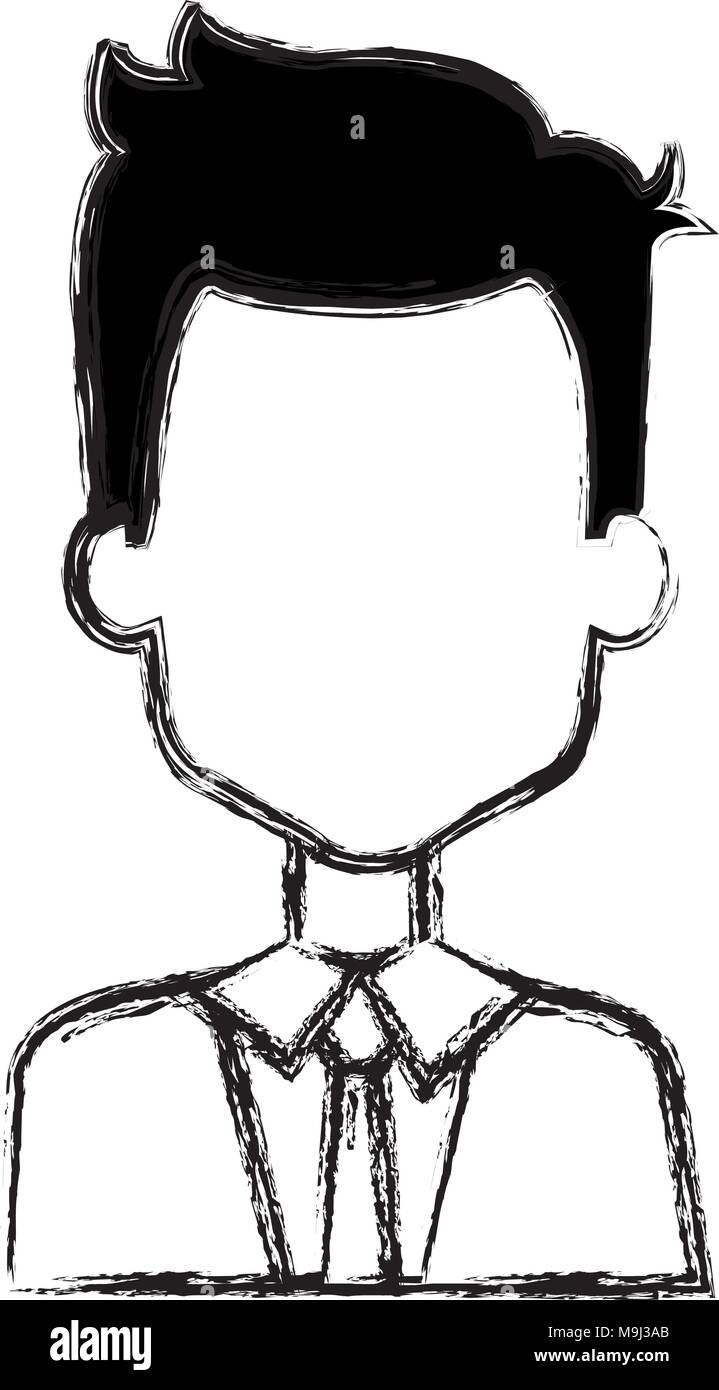 Pictogram man elegant suit Black and White Stock Photos & Images - Alamy