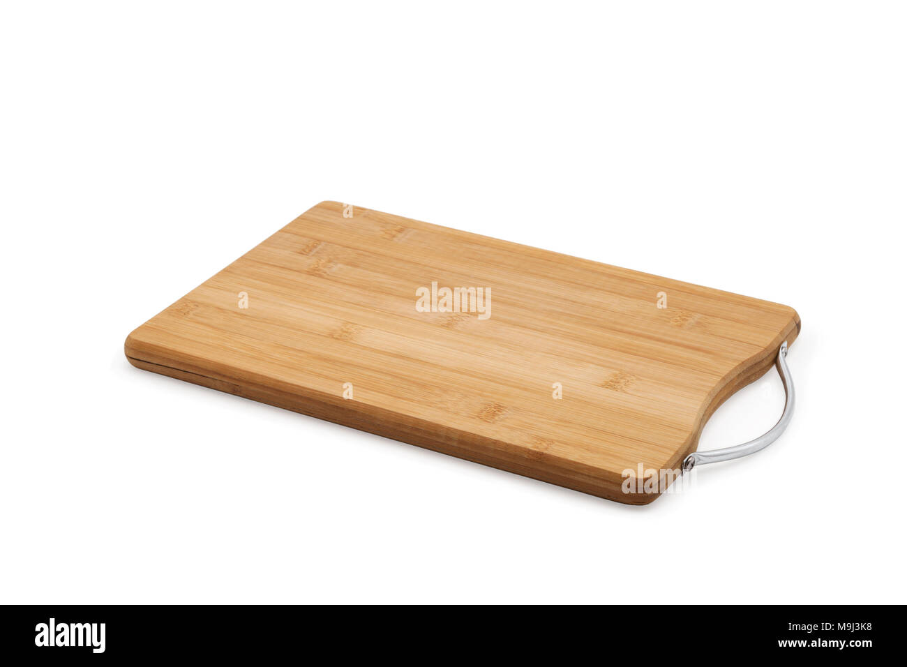 Wood chopping board. Close-up. Isolated on white background Stock Photo ...
