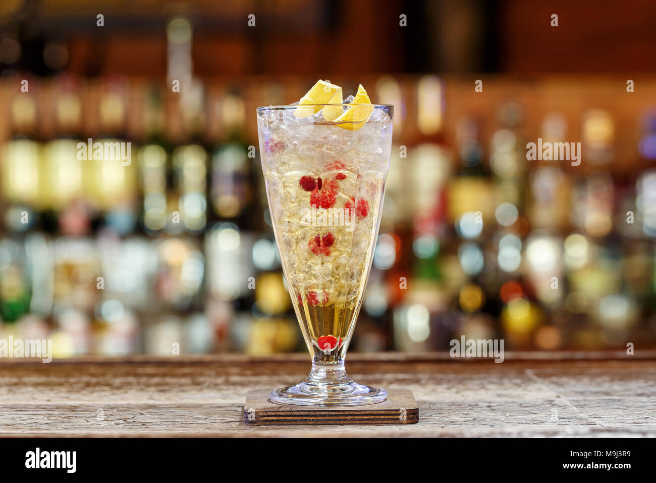 Children's cocktail with cranberry berries, sweet and sour cocktail ...