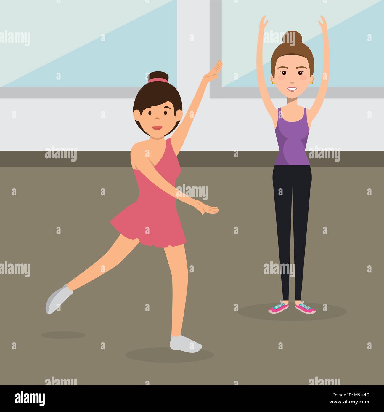 athletic people practicing exercise characters Stock Vector Image & Art ...