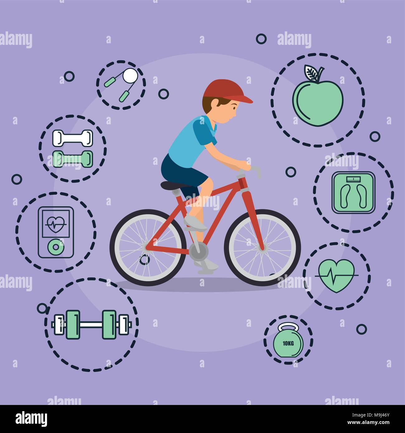 Man in sportswear lifting Stock Vector Images - Alamy
