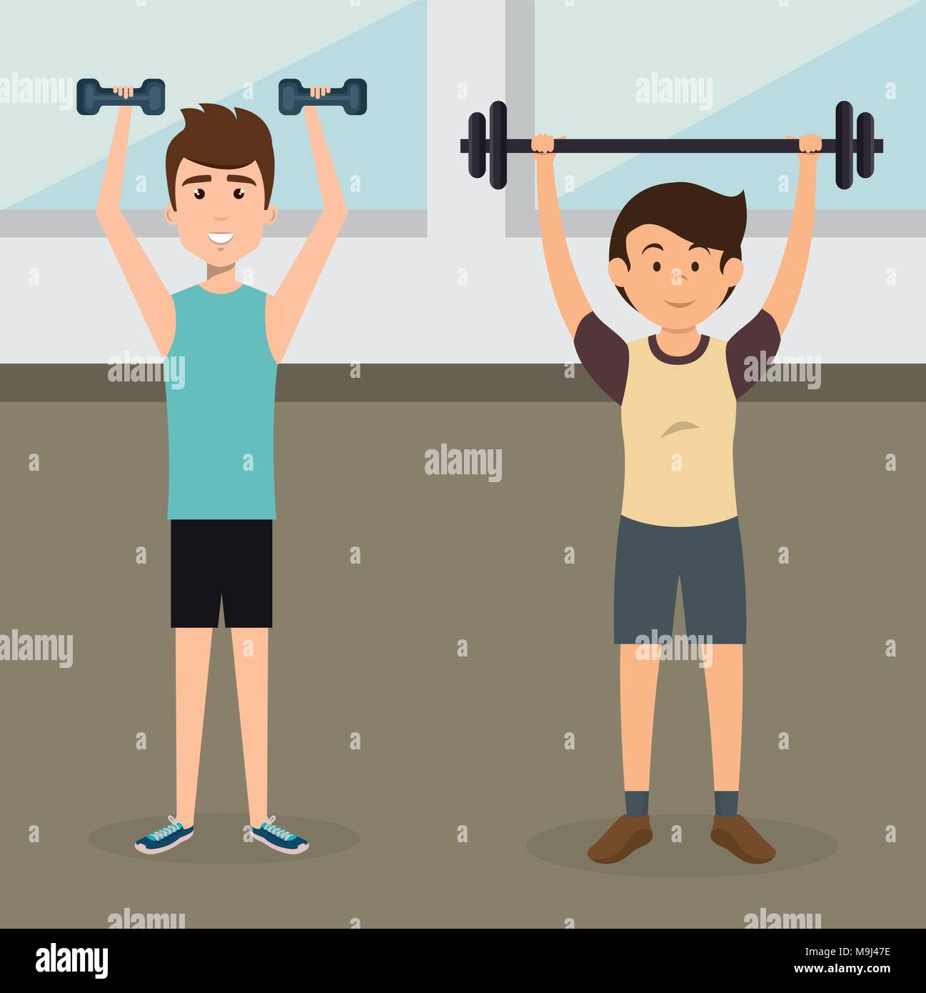 athletic people practicing exercise characters Stock Vector Image & Art ...
