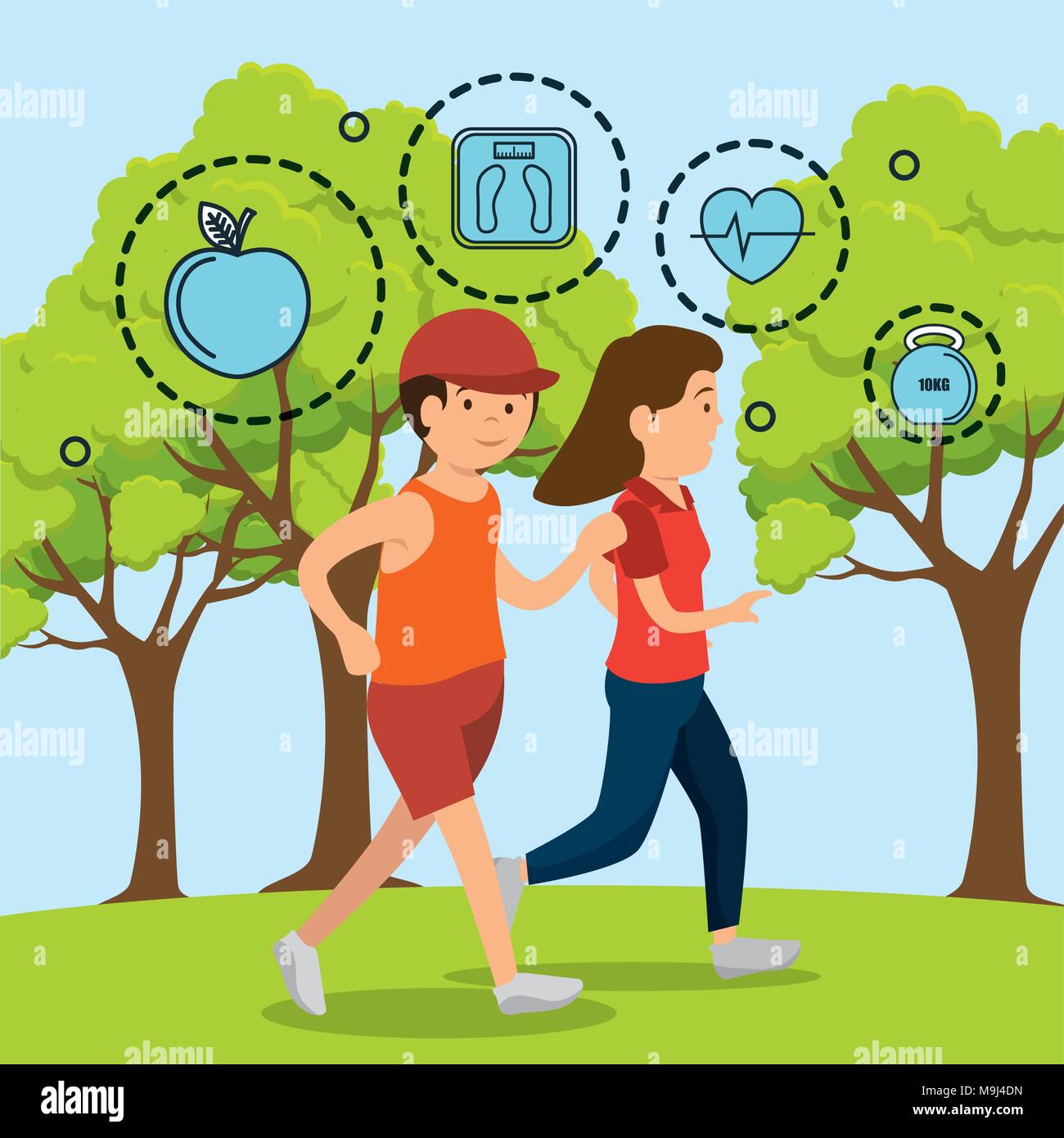 athletic people practicing exercise characters Stock Vector Image & Art ...