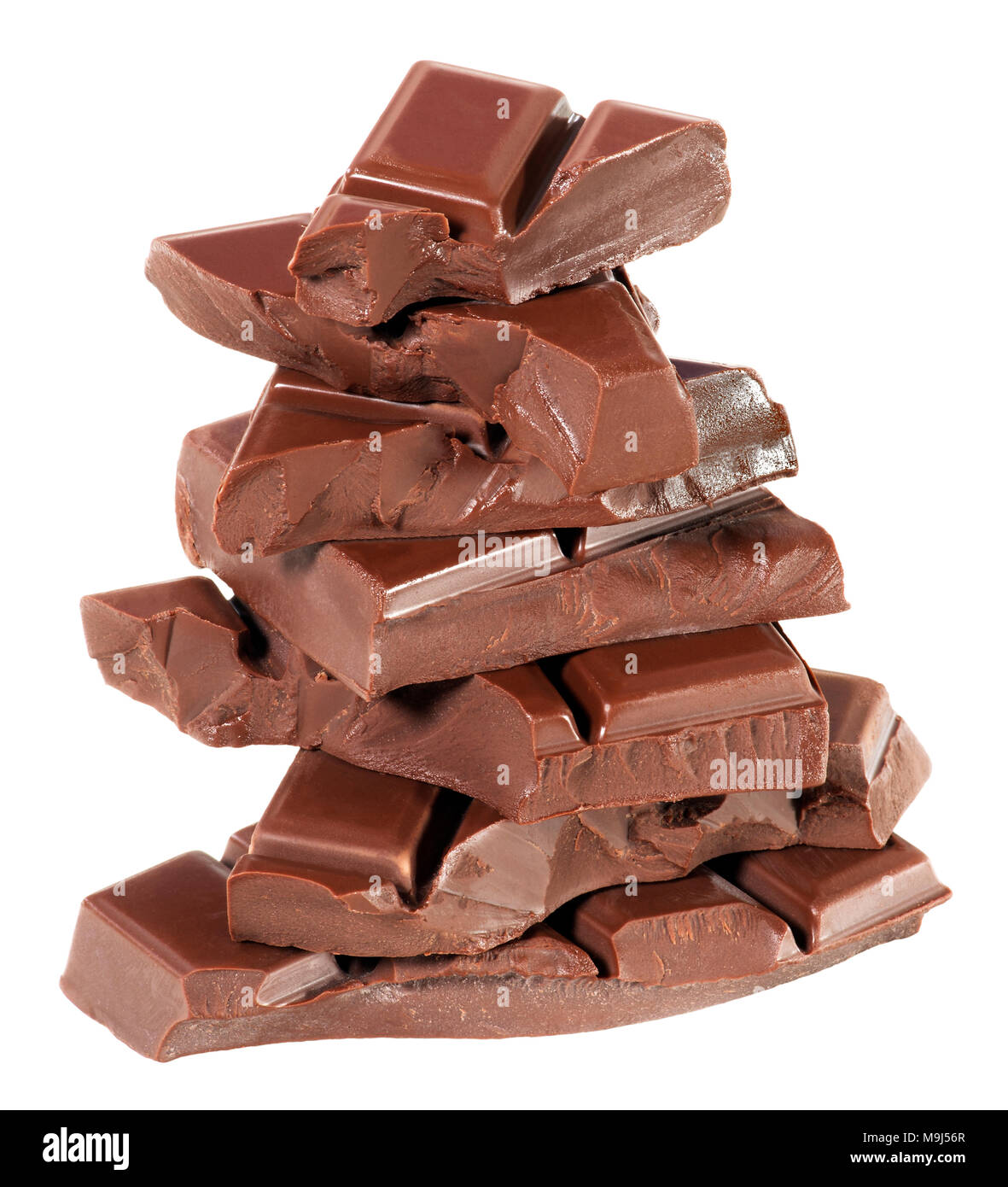 Stack of chocolate pieces hi-res stock photography and images - Alamy