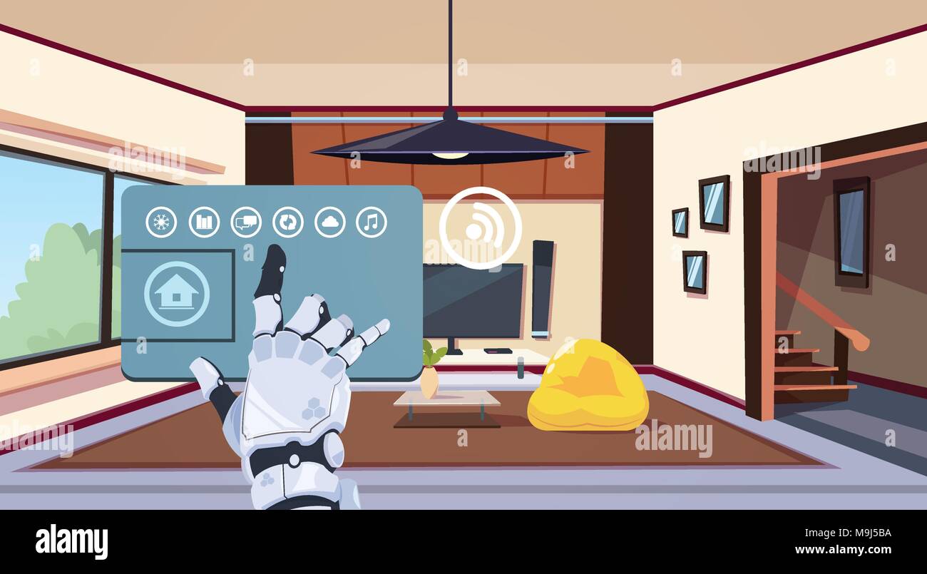 Robotic Hand Using Smart Home App Of Control System Over Living Room ...