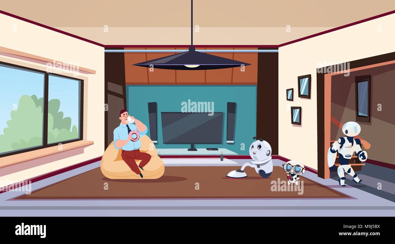 House cleaning robots Stock Vector Images - Alamy