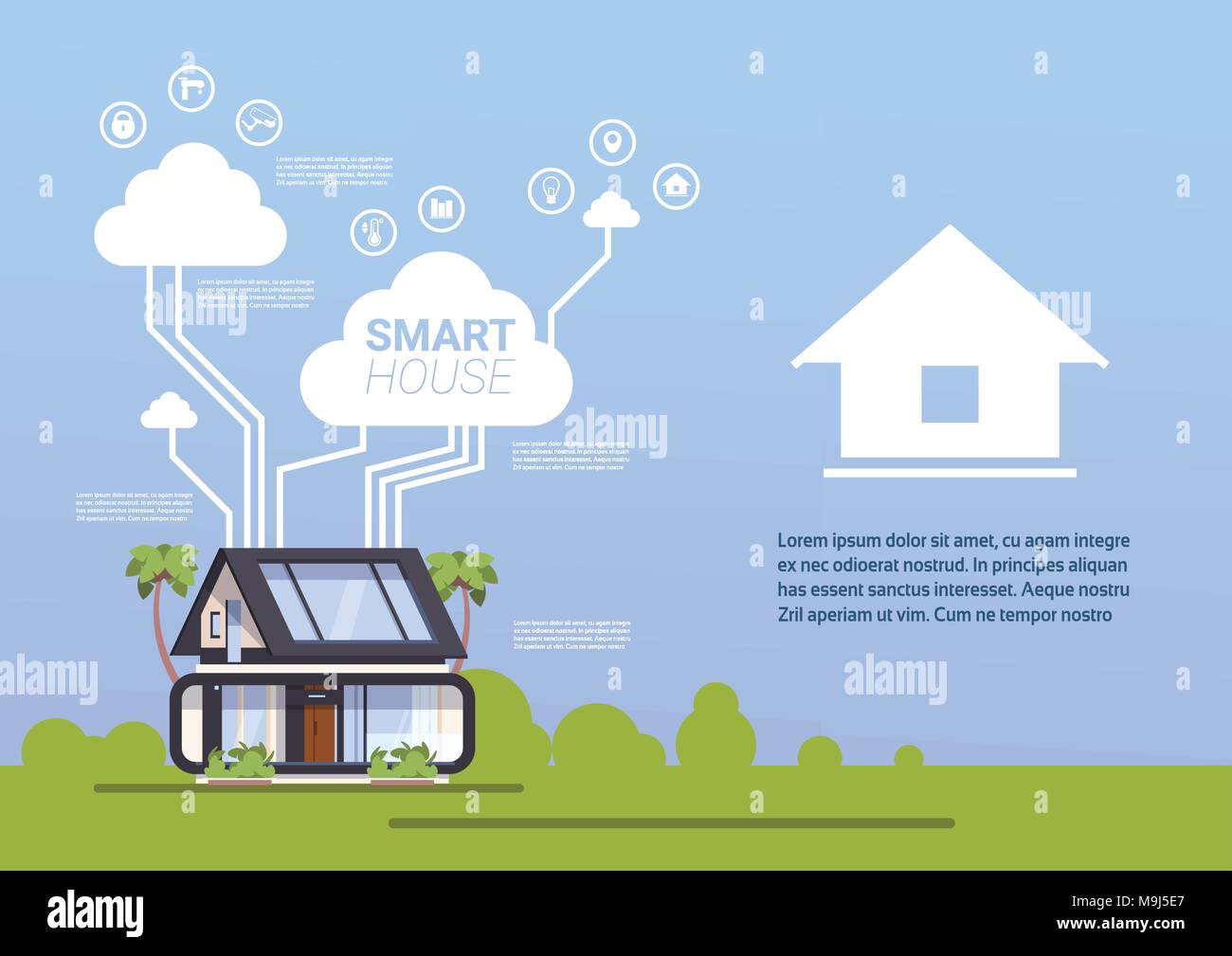 Smart House Technology Of Home Automation Concept Template Infographic ...