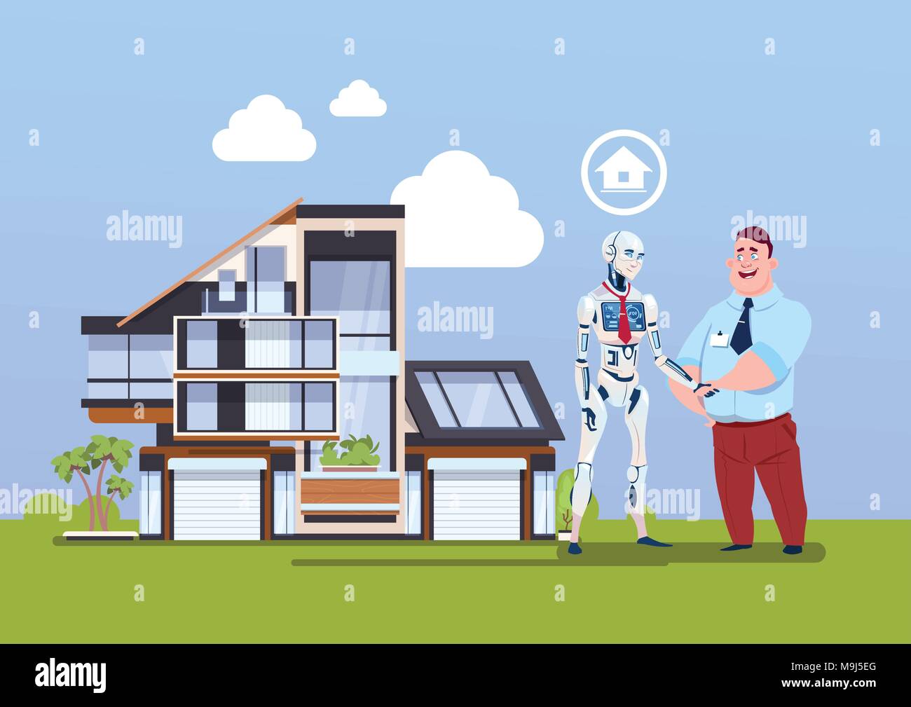 Futuristic house concept illustration hi-res stock photography and ...