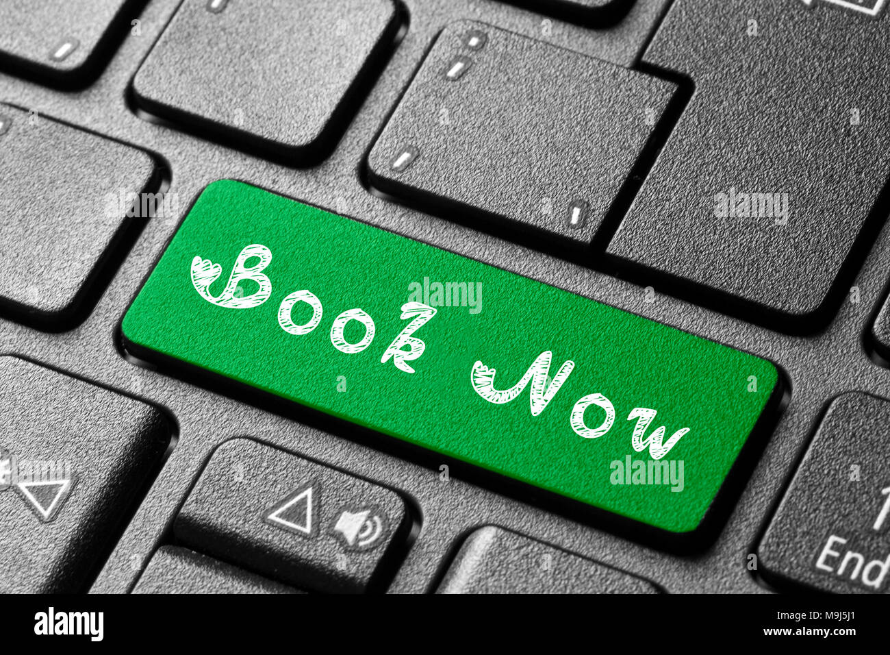 Written word Book Now on blue keyboard button Stock Photo - Alamy