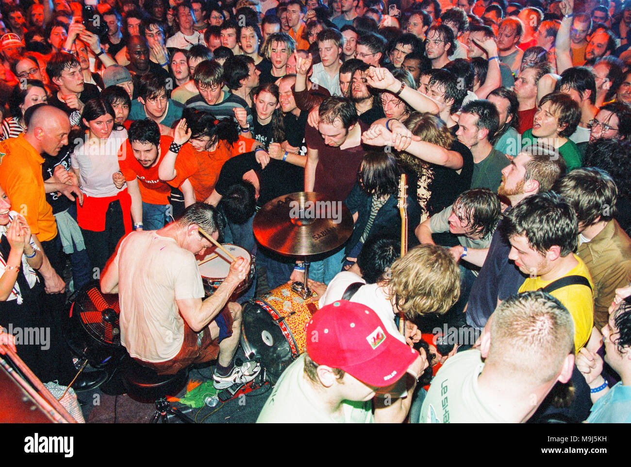 American noise rock band Lightning Bolt performing at All Tomorrows ...