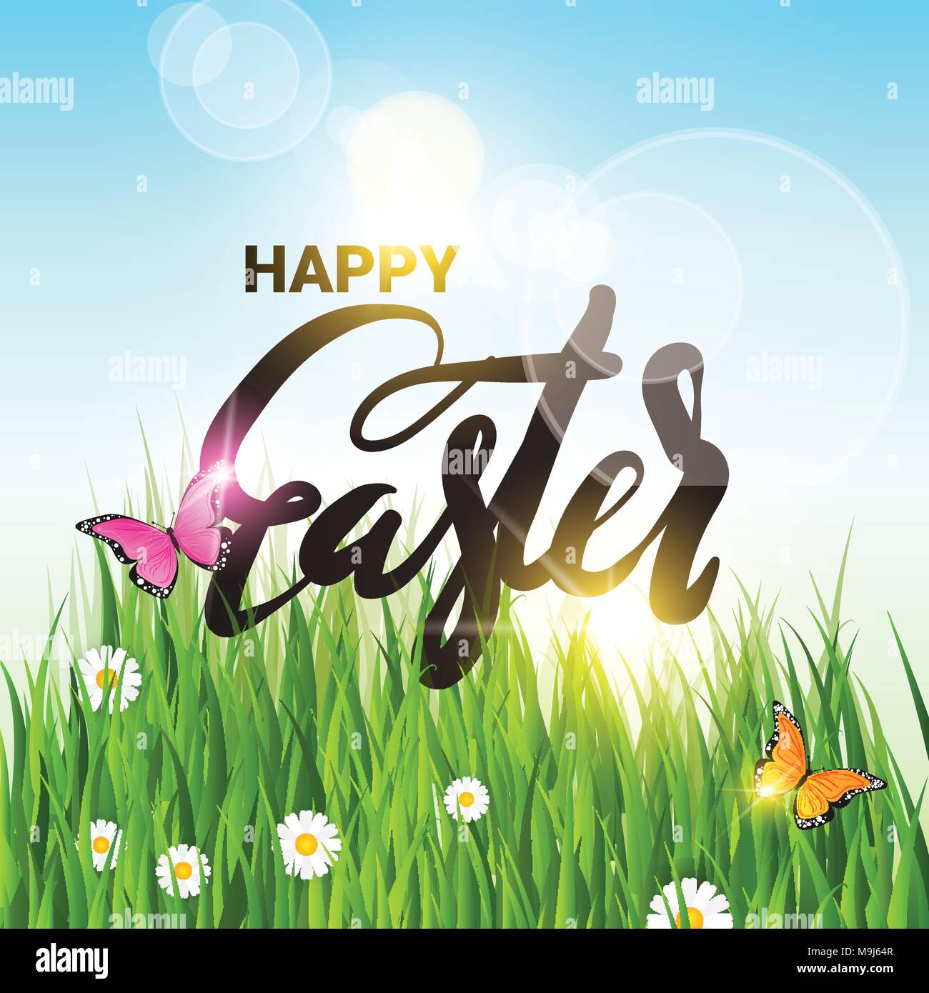 Beautiful easter greeting card Stock Vector Images - Alamy