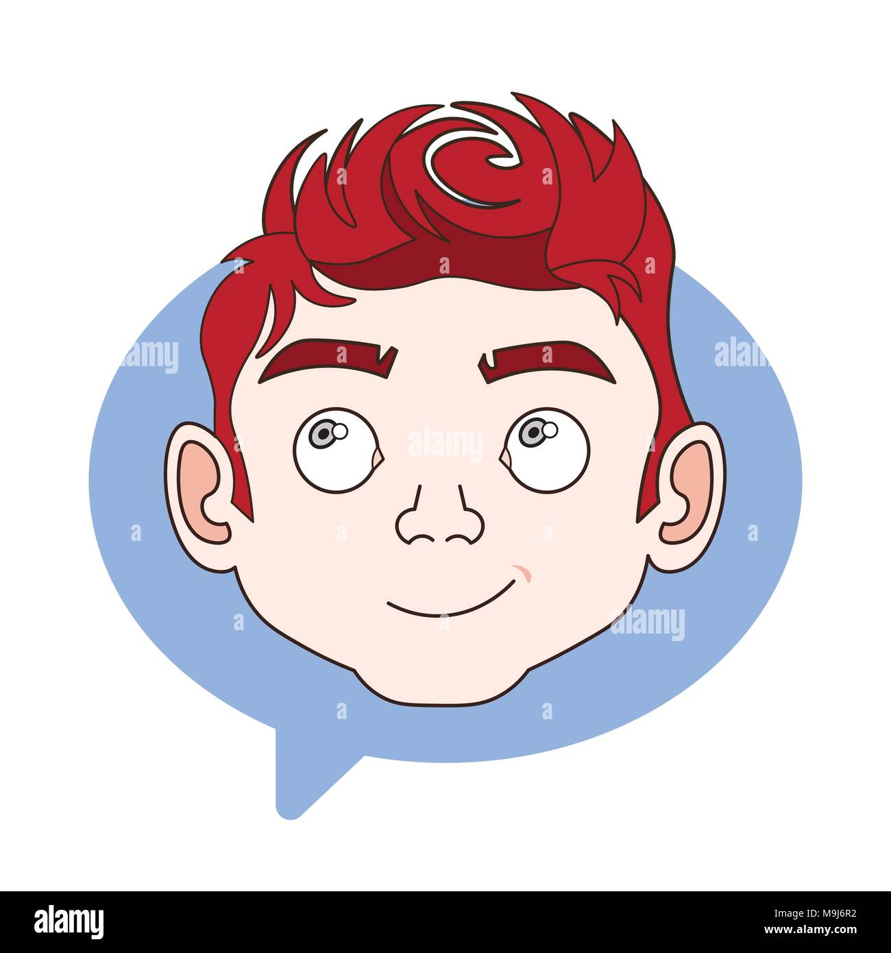 Man Hipster Face In Chat Bubble Isolated Male Profile Icon Avatar Stock ...