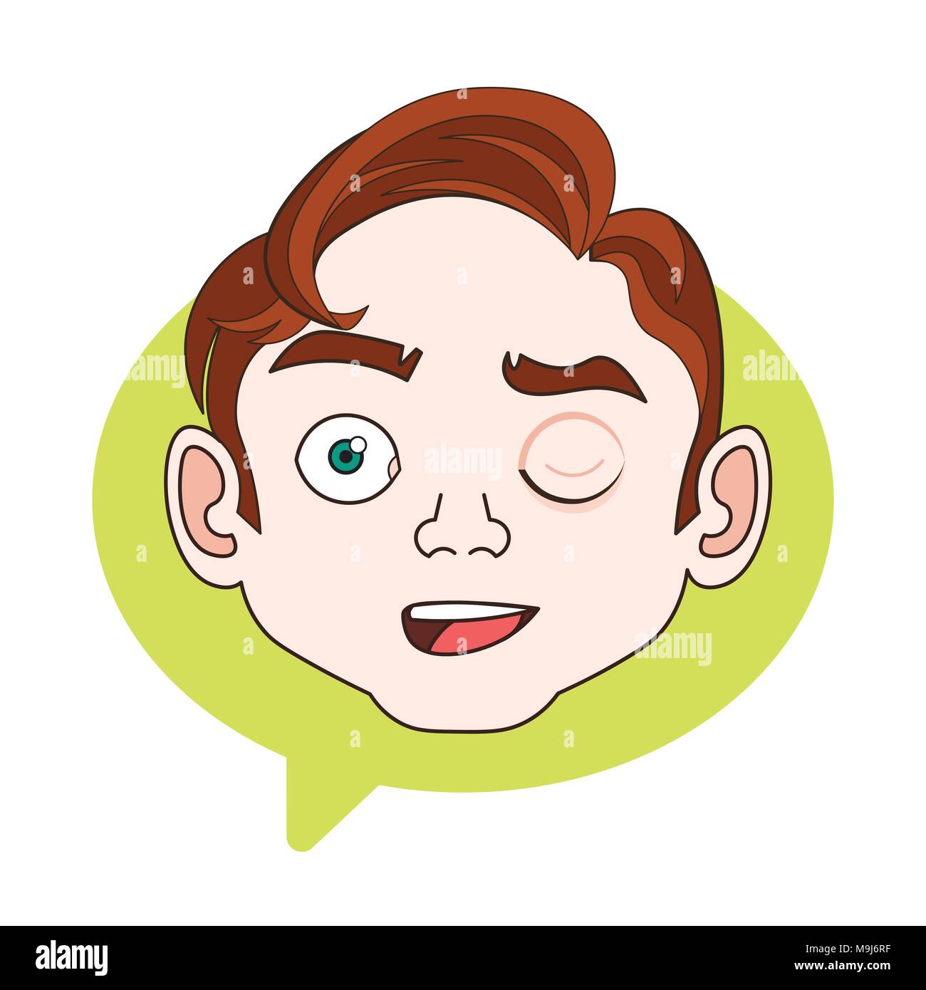 Happy Man Cartoon Icon Over Stock Photos & Happy Man Cartoon Icon Over ...