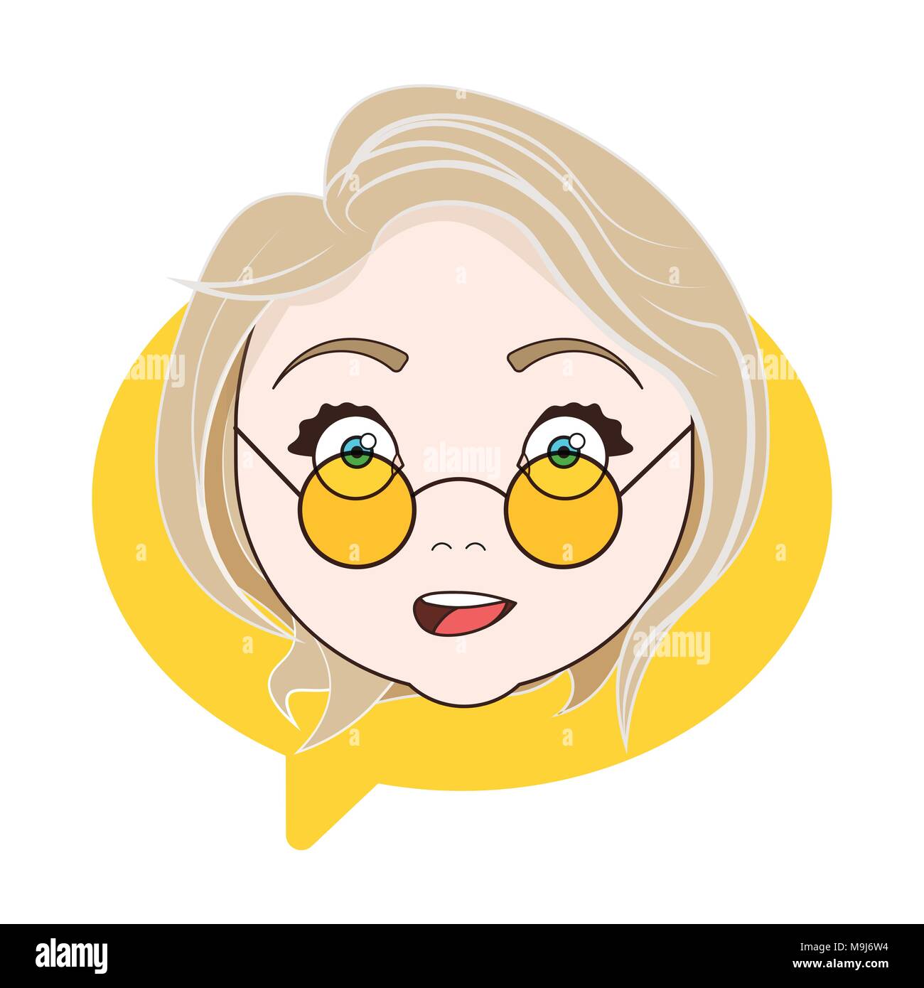 Avatar woman profile cartoon hi-res stock photography and images - Alamy