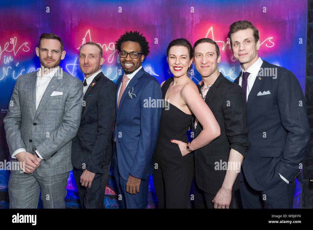 New York, NY - March 25, 2018: Curt James, Matty Oaks, Genesis Oliver ...