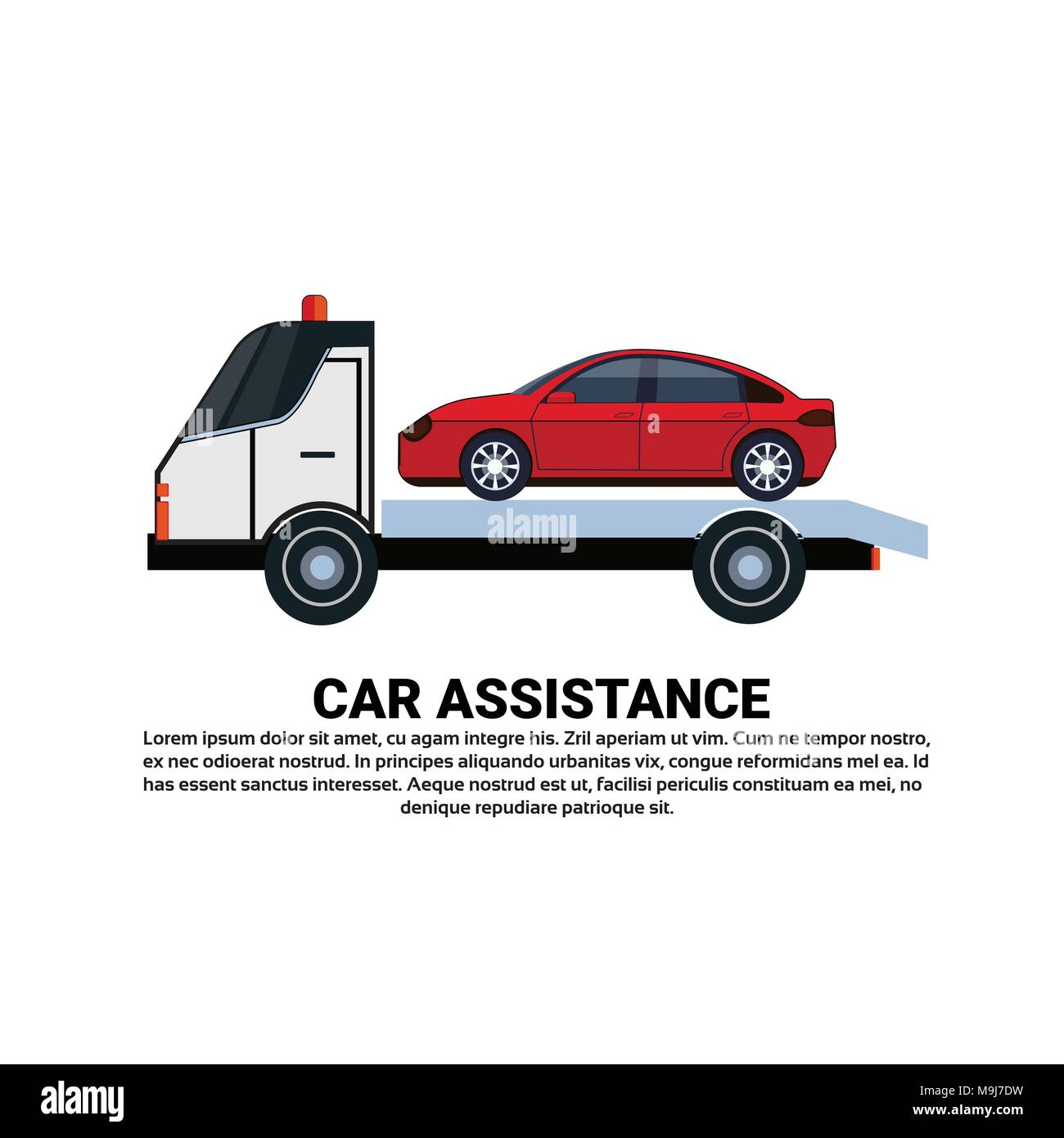Car Assistance Banner With Roadside Service Towing auto Evacuation ...