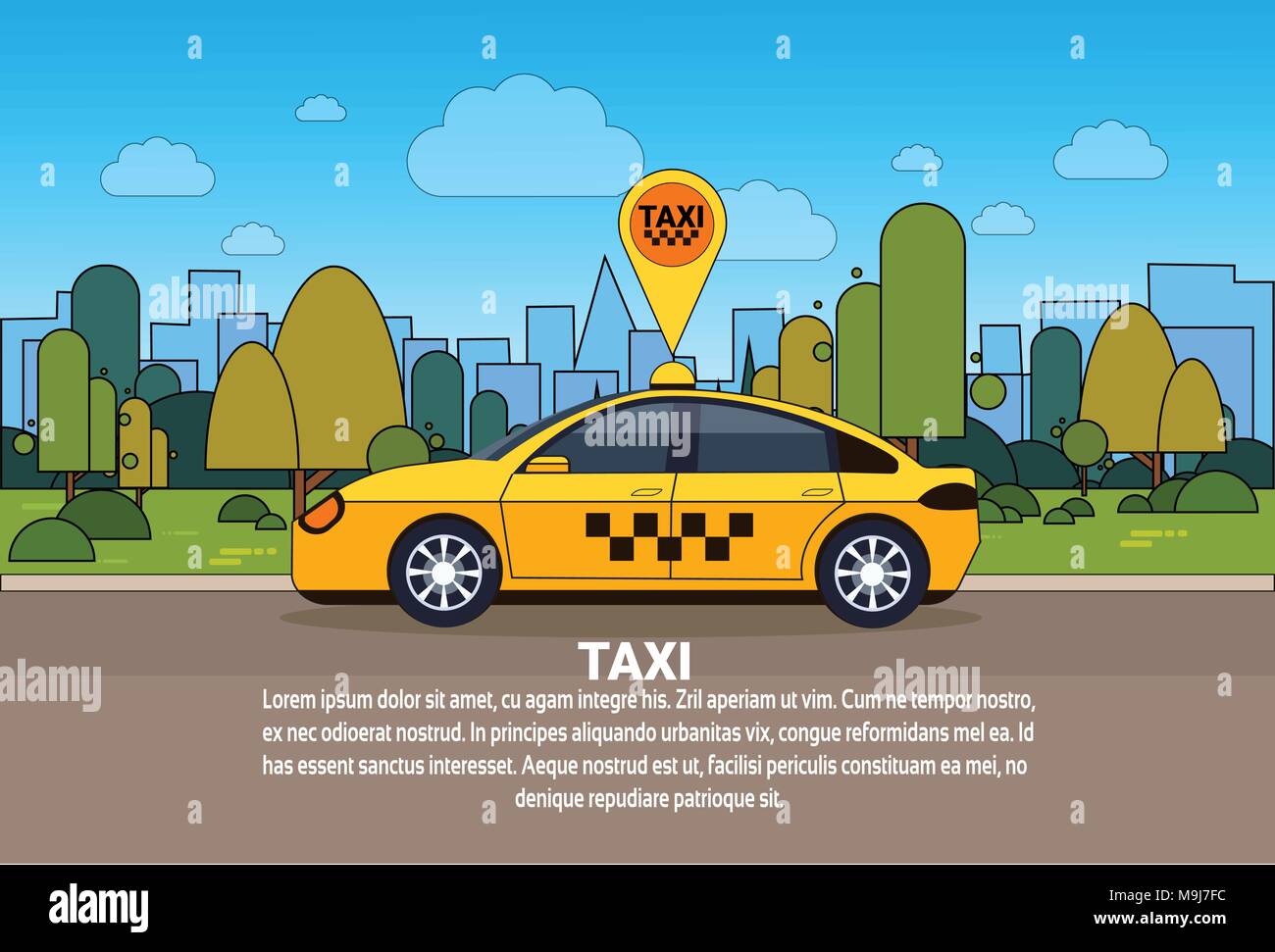 Cab driver on taxi Stock Vector Images - Alamy