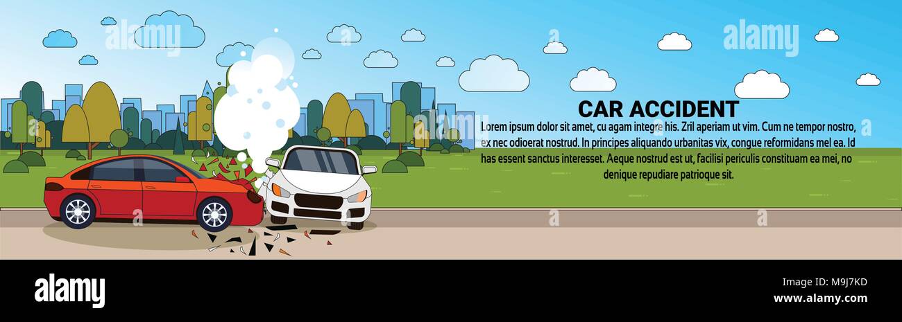 Two car crash Stock Vector Images - Alamy