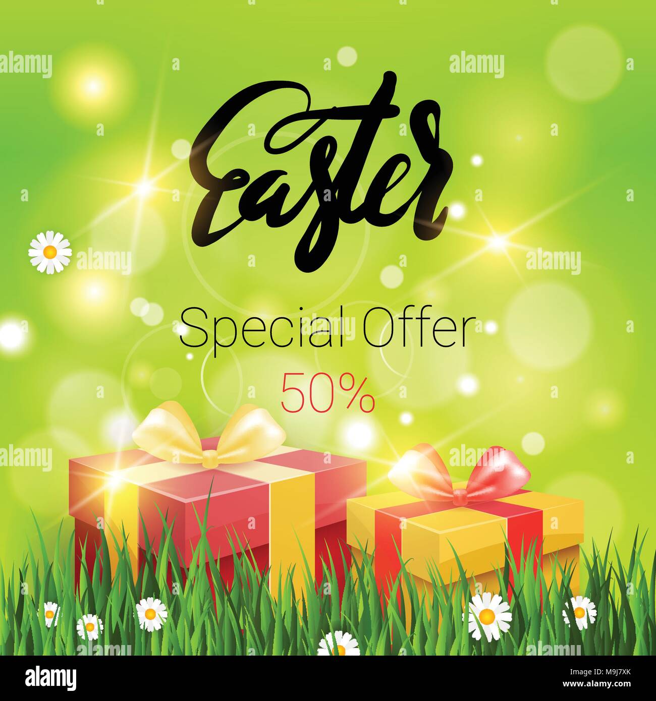 Easter Special Offer Poster Design Seasonal Sale Background Decoration ...