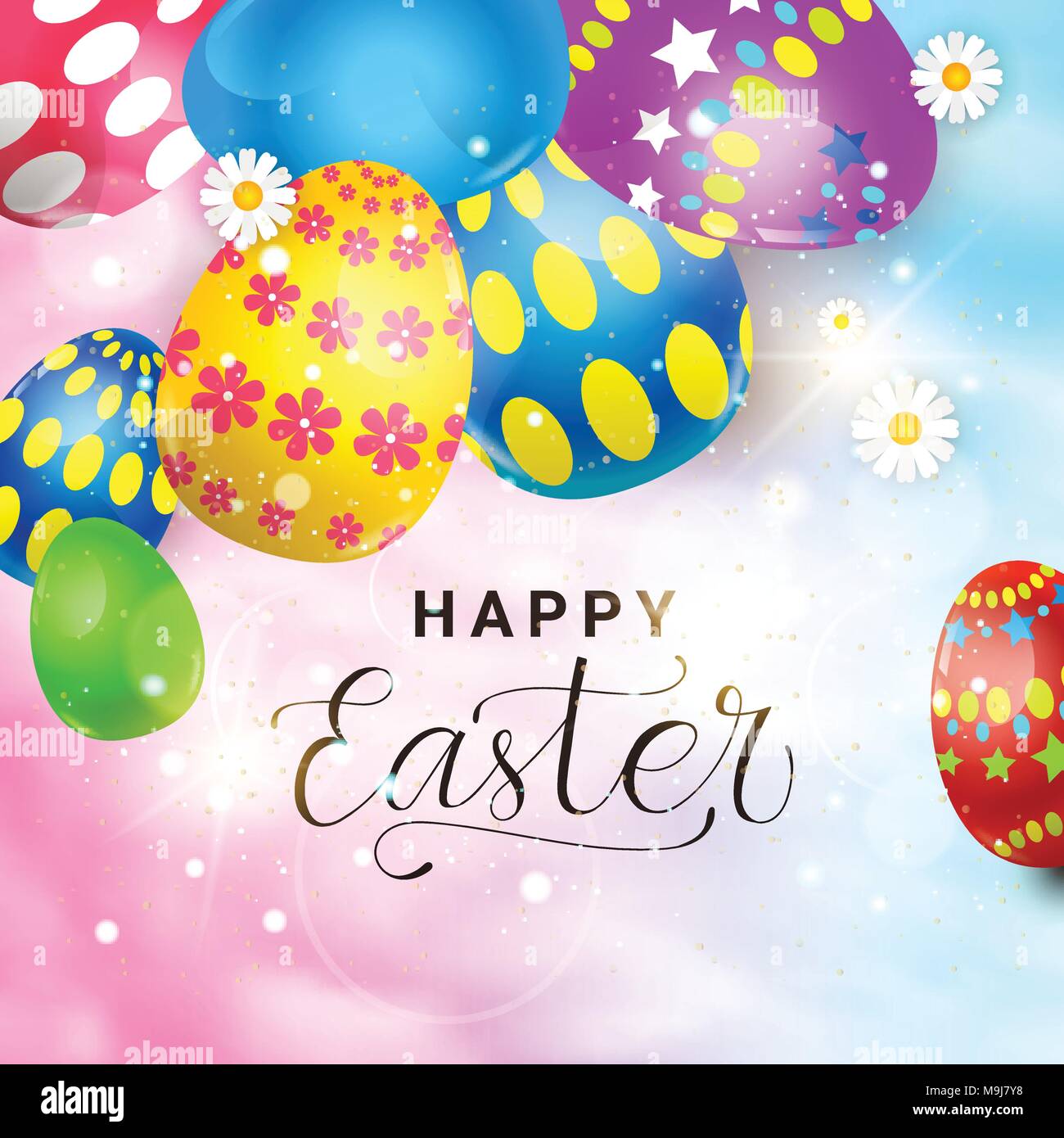 Beautiful easter greeting card Stock Vector Images - Alamy