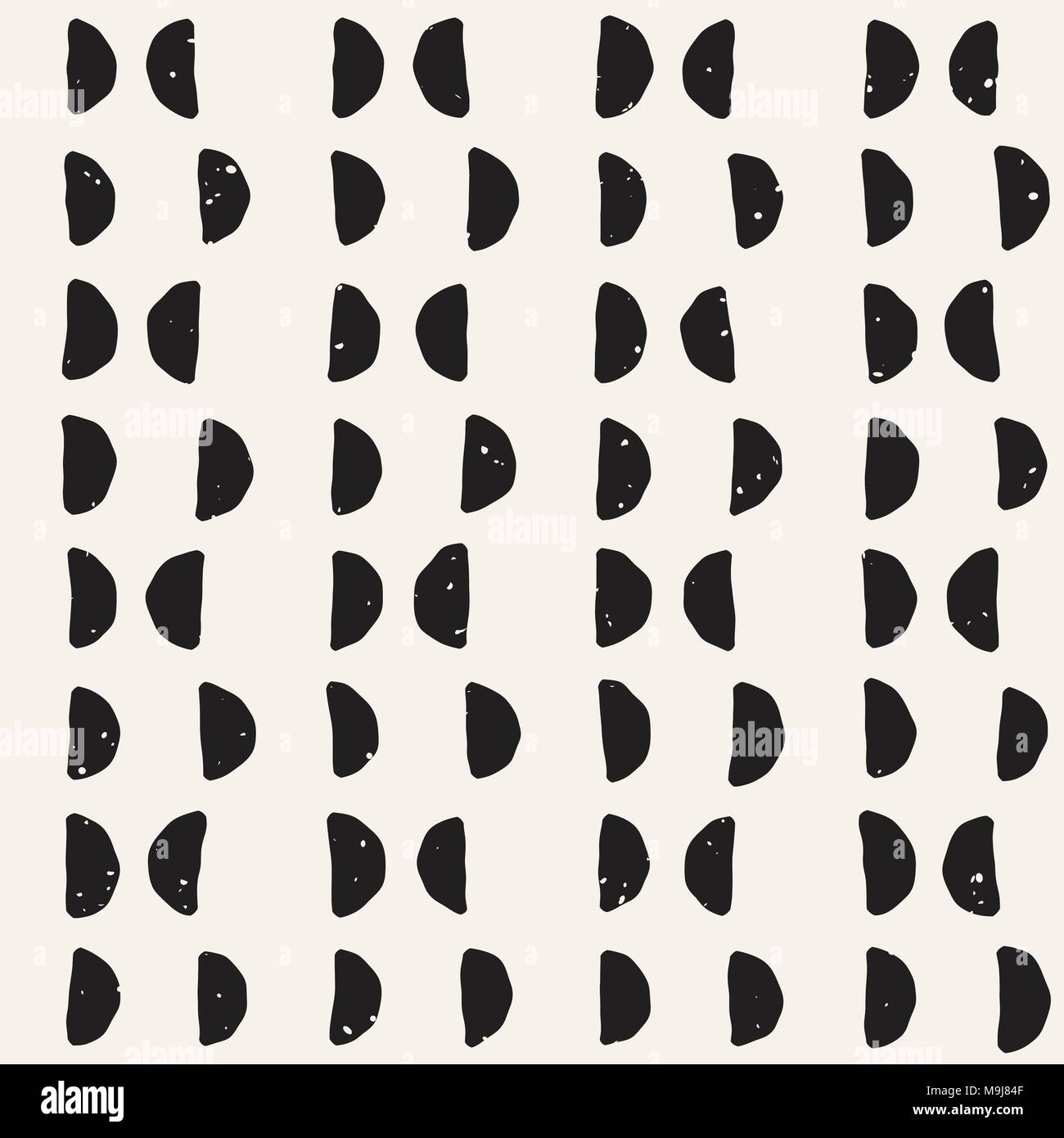 Hand drawn lines seamless grungy pattern. Abstract geometric repeating ...