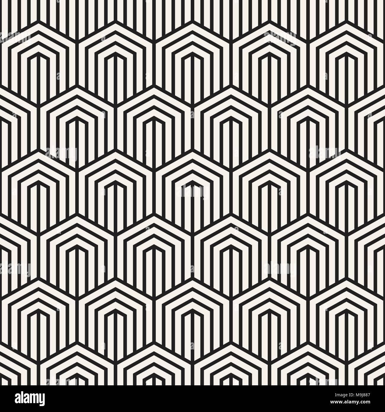 Vector seamless stripes pattern. Modern stylish texture with monochrome ...
