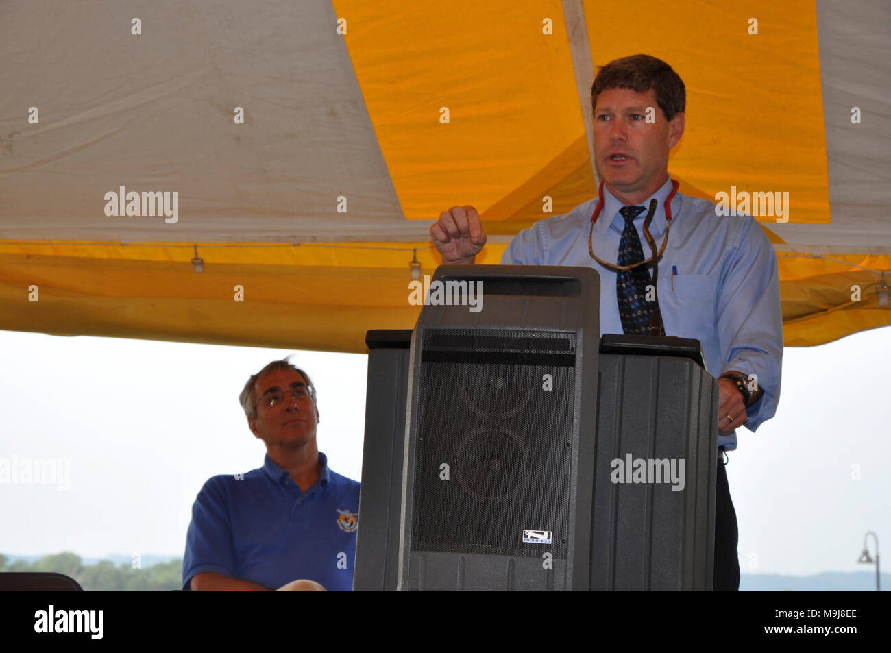 Congressman Ron Kind addresses the crowd at the grand opening ceremony ...