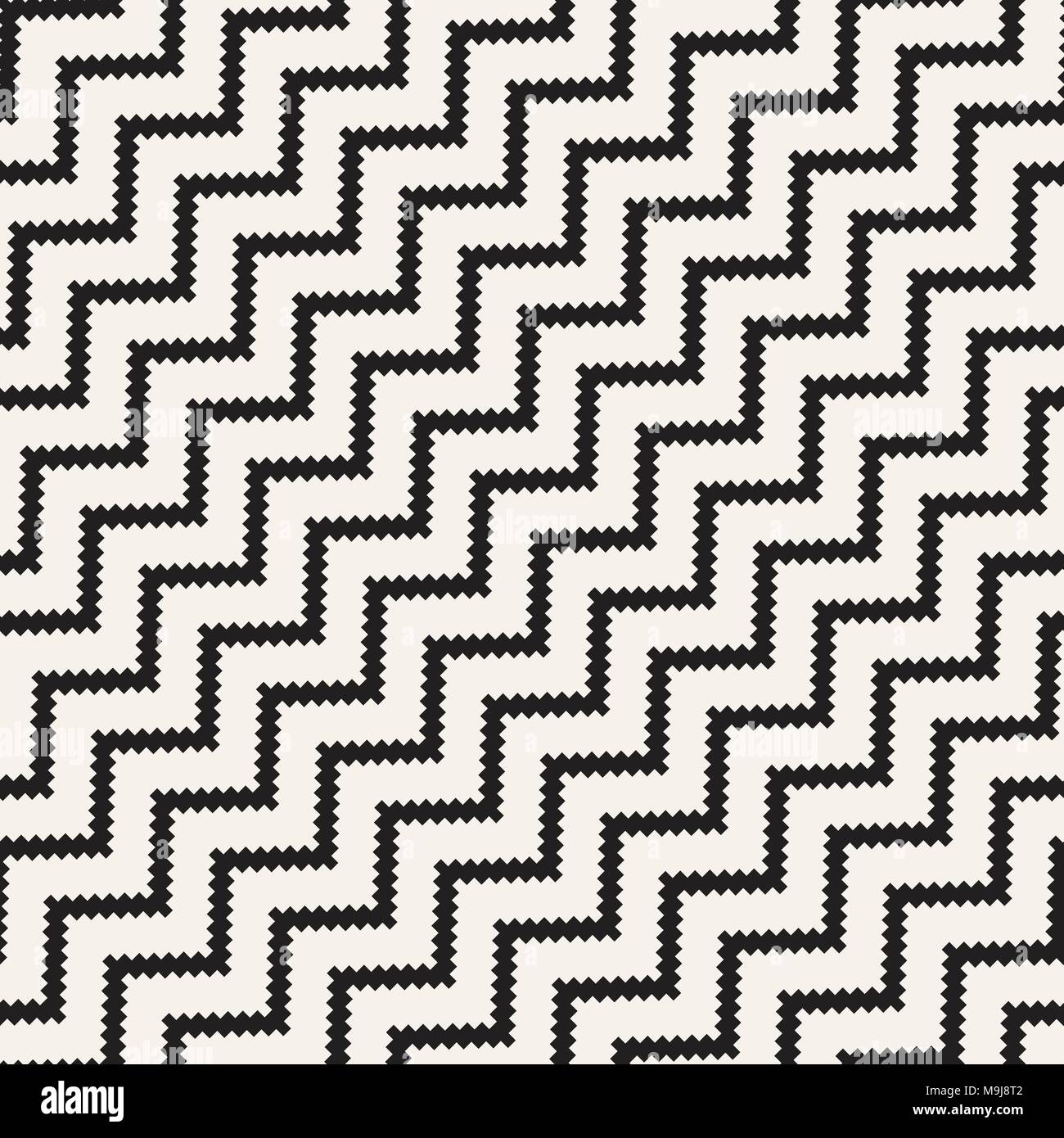 Seamless zig zag geometric pattern. Classic black and white chevron ...
