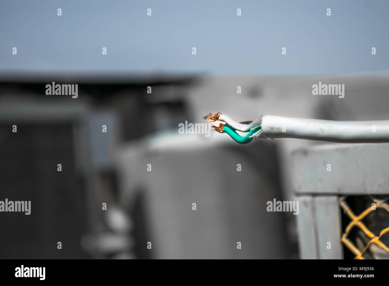 Broken electric cable shock hi-res stock photography and images - Alamy