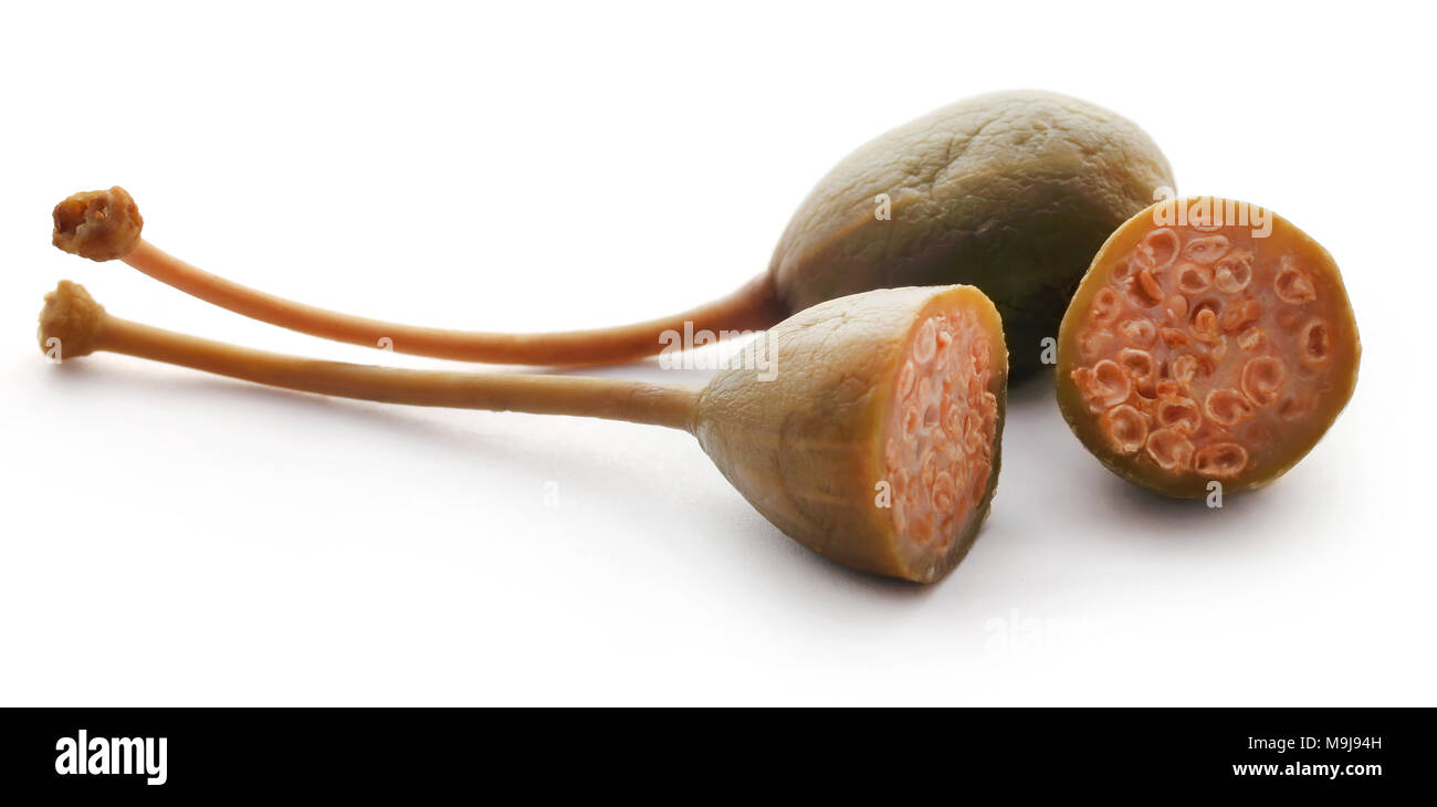 Dish of Caper Berries over white background Stock Photo - Alamy