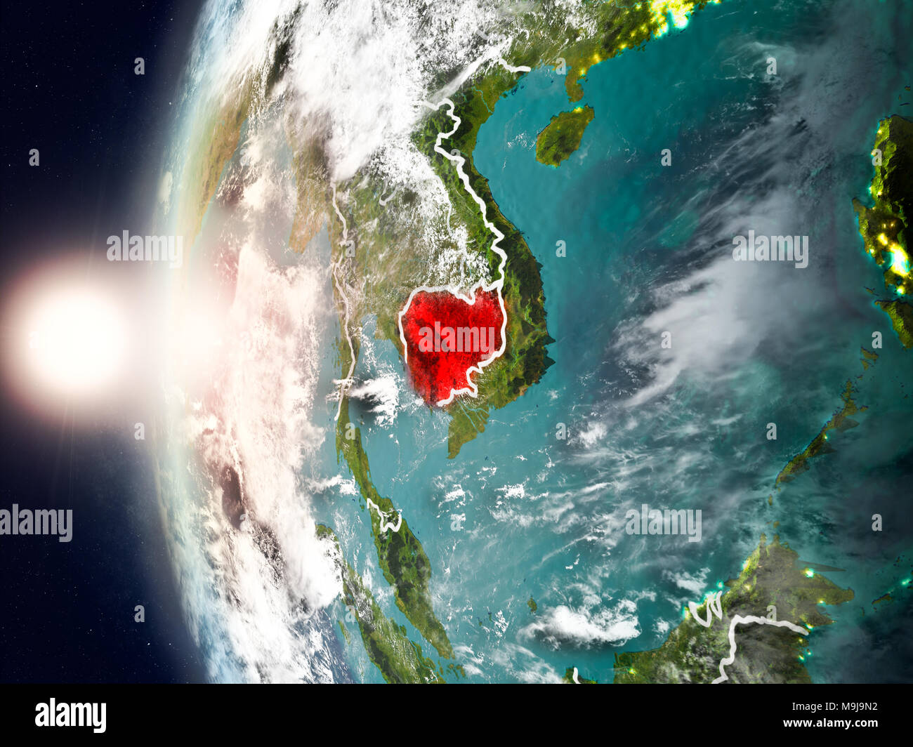 Cambodia on map asia asian cities hi-res stock photography and images ...