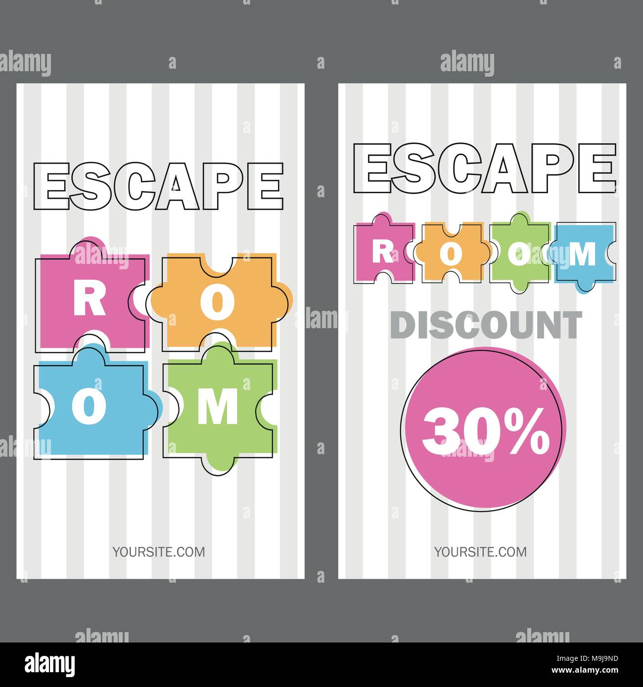 Escape room. Vector illustration poster, banner on white background ...