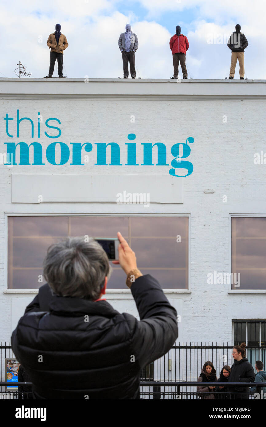 ITV HQ, London, 26th Mar 2018. The Project 84 installation features 84 ...